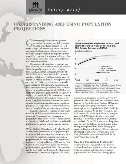 Understanding and Using Population Projections | PRB