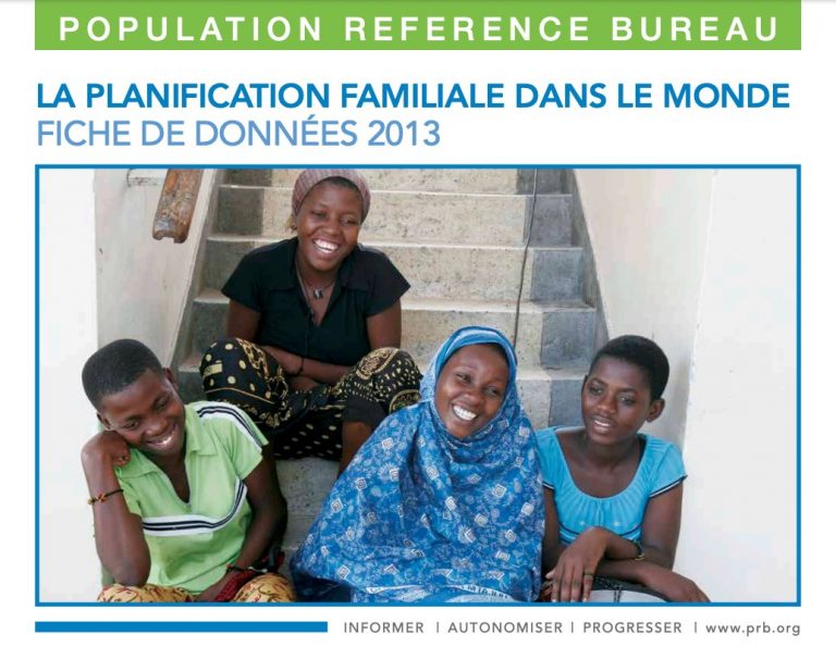 Fiche de données sur la planification familiale dans la monde 2013 | PRB