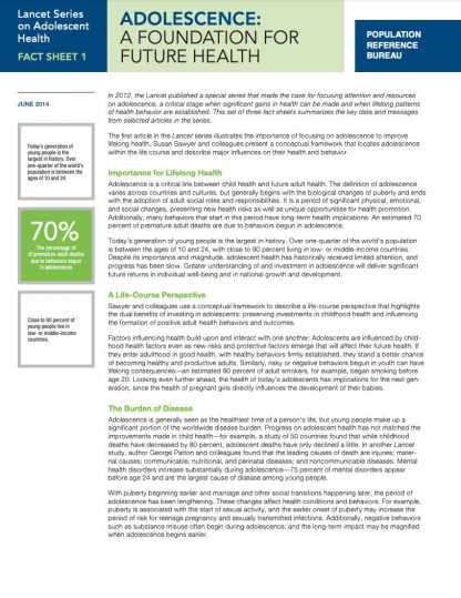 The Importance of Adolescence | PRB