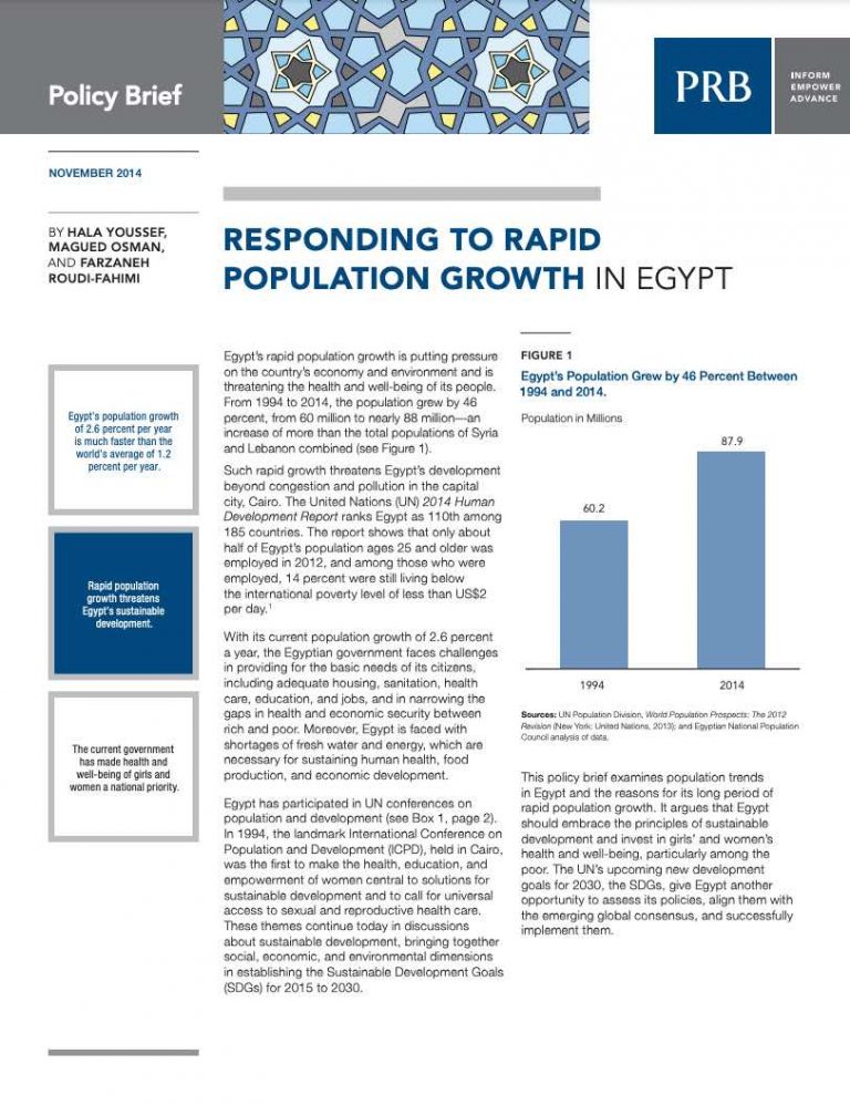 Egypt Population Growth Rate 2023