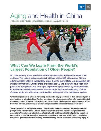 Aging and Health in China: What Can We Learn From the World’s Largest ...