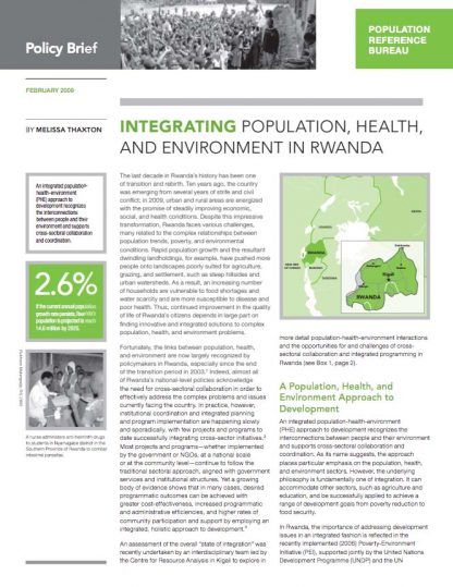 Integrating Population, Health, and Environment in Rwanda | PRB