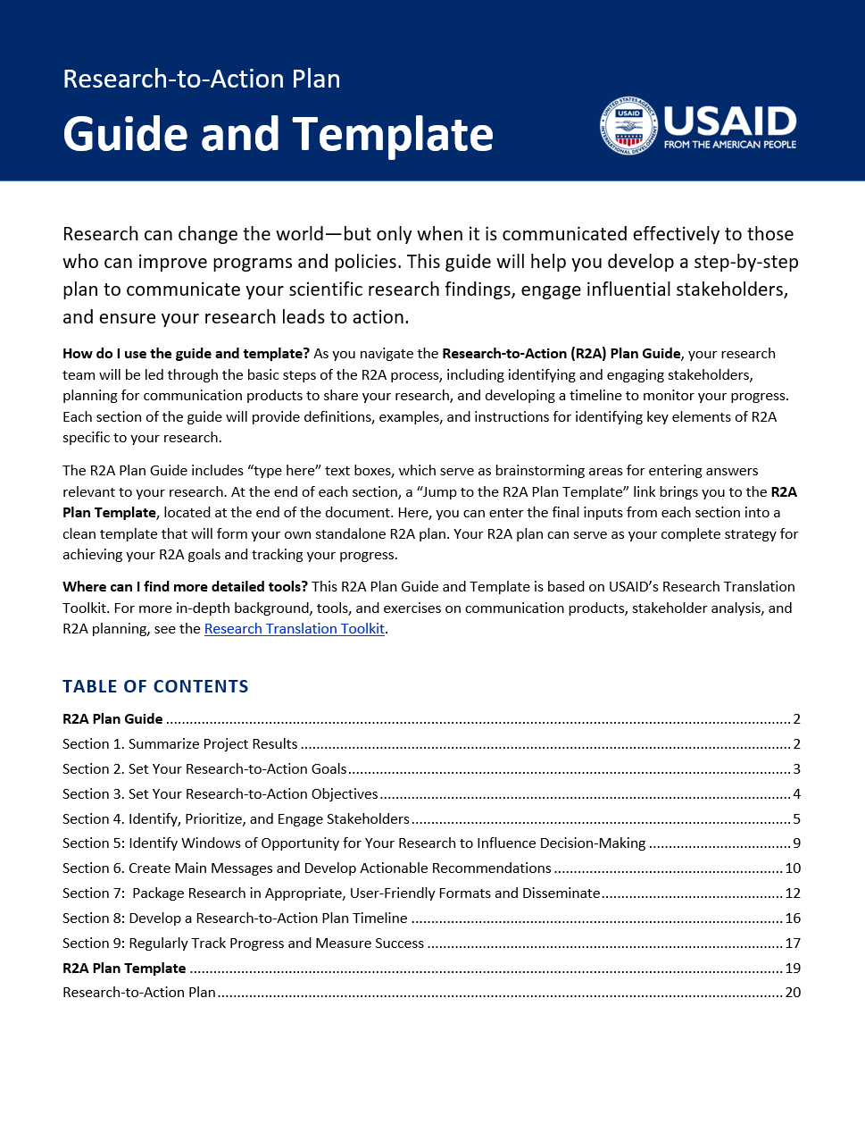 RTAC Research Translation Toolkit | PRB