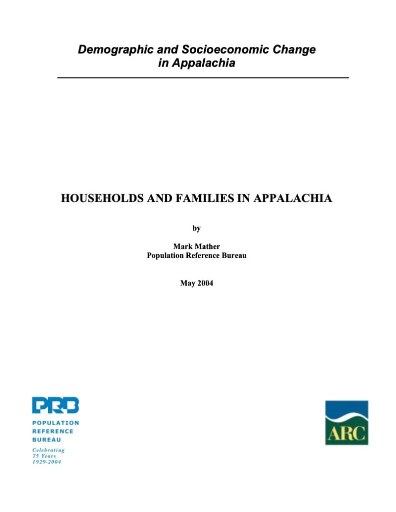 Report. Households and Families in U.S. Appalachia - Population ...